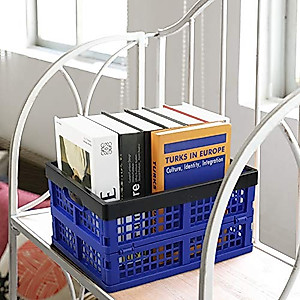 Tstorage 16 L Plastic Folding Crate, Collapsible Storage Bin, 3 Packs