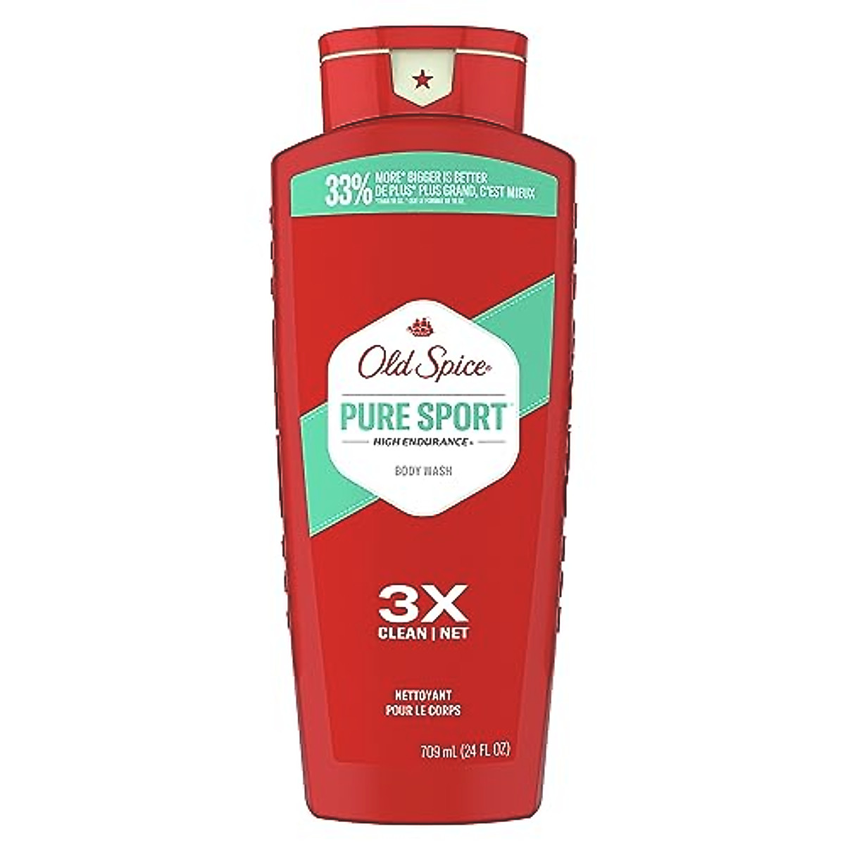 Old Spice Body Wash for Men, High Endurance Pure Sport, 24 Fl Oz (Pack Of 4)