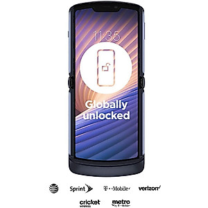 Motorola - moto razr 5G 256GB (Unlocked) - Polished Graphite - PAJS0007US (Renewed)