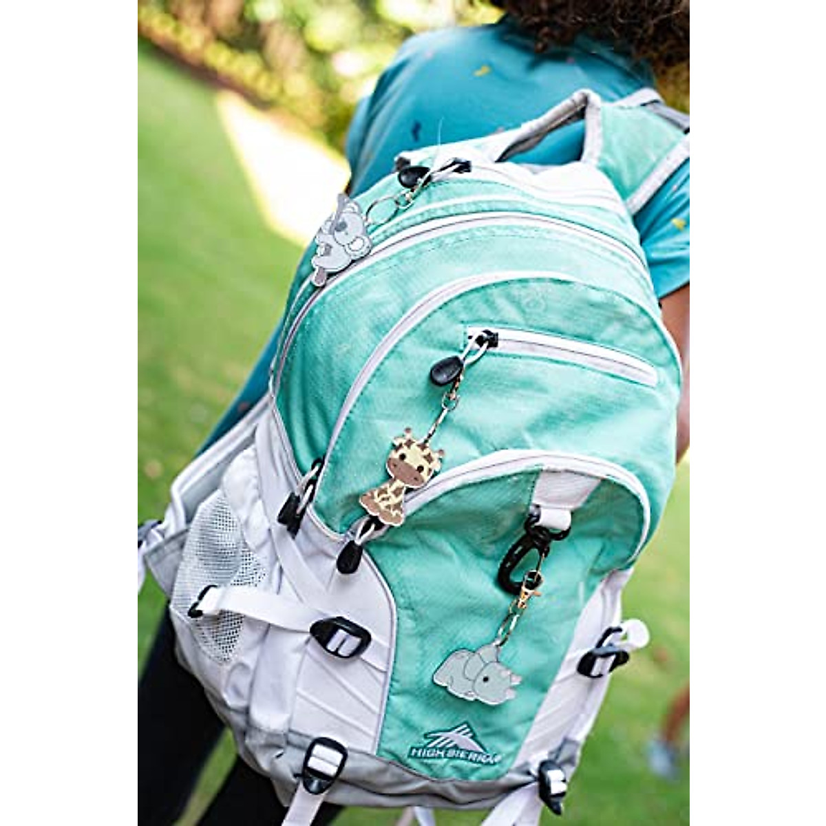 The Acrylic Place Baby Giraffe Keychain - Charm for Purse Diaper Bag Tote Bag Kids Backpack Keychain (Backpack Size)