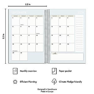 Burde Planner 2024 | Daily & Weekly Planner | Life Planner To Do | Elastic Band Closure, Hardcover | Planner 2024 | Organized living | December 18, 2023 to January 5, 2025