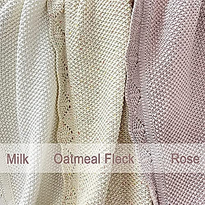 YOYI YOYI Cotton Baby Blanket Waffle Knit Toddler Blankets Soft Warm Breathable Nursery Swaddling Blankets for Girls and Boys Receiving Blanket for Crib, Stroller, car 31"x40"(Milk)