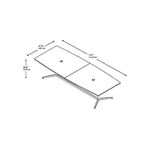 Bush Business Furniture 120W x 48D Boat Shaped Conference Table with Metal Base in Storm Gray