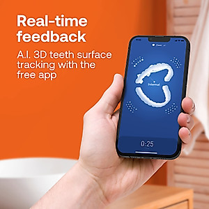 Bitvae Smart S3 Sonic Electric Toothbrush for Adults, 180-Day Battery Life Rechargeable Electric Power Toothbrush with Pressure Sensor, Electric Toothbrush with 4 Brush Heads, Travel Case, Dark Blue