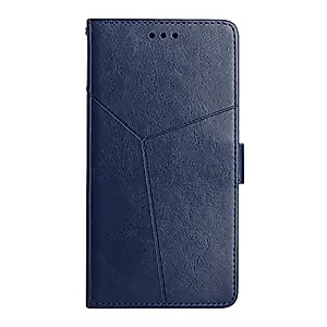 Fansipro Wallet Folio Case for Oppo RENO2 F, Premium PU Leather Slim Fit Cover for RENO2 F, 2 Card Slots, 1 Transparent Photo Frame Slot, Oil-Proof, Indigo [1 Piece]