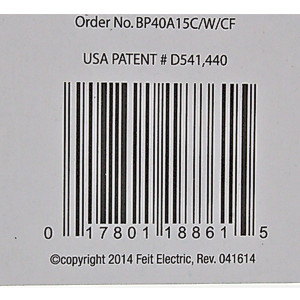 Feit Electric BP40A15C/W/CF 40 Watt White Ceiling Fan Light Bulb 2 Count