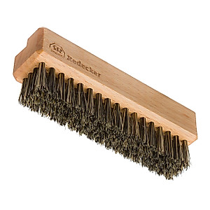 Redecker Natural Pig Bristle Nail Brush with Oiled Beechwood Handle, Double-sided Design with Angled Bristles, 3-1/2-Inches