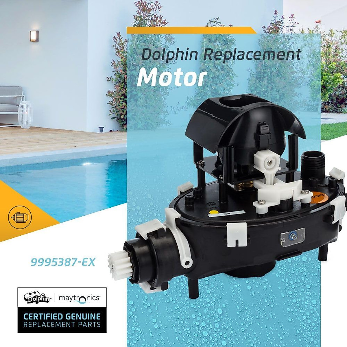 Dolphin Genuine Replacement Part — Robotic Pool Cleaner Motor Unit — Part Number 9995387-EX