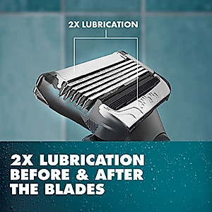 Gillette Intimate Pubic Hair Razor Cartridges, 4 Razor Blade Refills, Gentle and Easy to Use, Dermatologist Tested, With 2x Lubrication