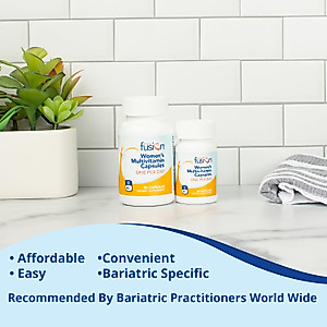 Bariatric Fusion One Per Day Bariatric Multivitamin with Iron for Women | with Hair and Nails Vitamins Blend | Gastric Bypass and Sleeve Gastrectomy | Glutren Free | 30 Capsules | 1 Month Supply