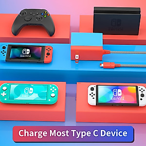 Mviioe Switch Charger for Nintendo Switch Switch AC Adapter 15V 2.6A Switch Charger Cord 5FT 39W Power Supply Compatible with Nintendo Switch/Lite/OLED/Steam Deck/PlayStation Portal