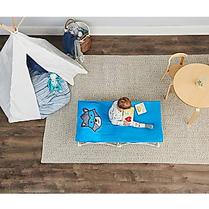 Regalo My Cot Pals Small Single Portable Toddler Bed , Raccoon, Blue , 48x24.5x9 Inch (Pack of 1)