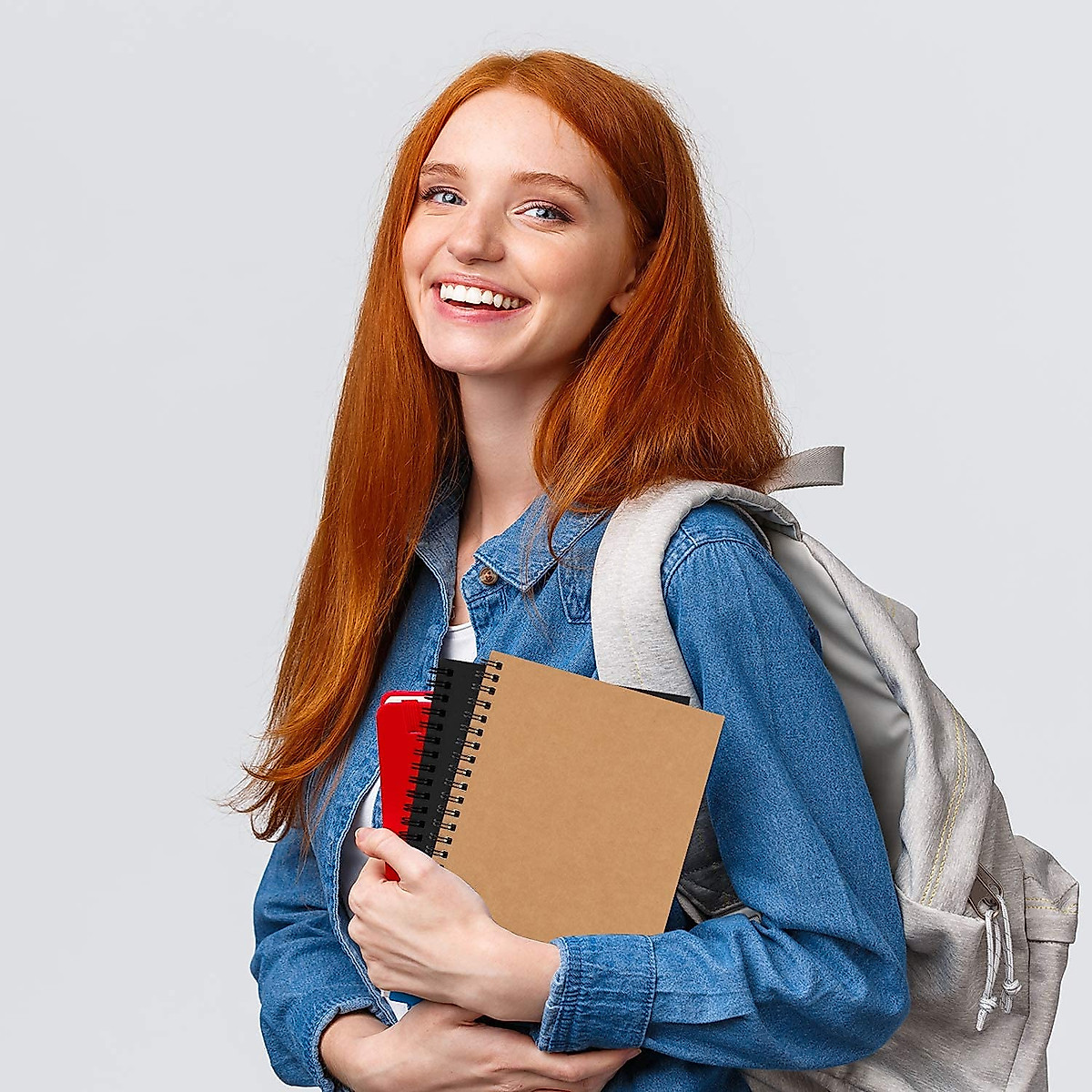 EOOUT 4 Pack Spiral Lined Notebook, Ruled Journals Notebooks, Soft Cover Notebook, 80 Sheets, 160 Pages, Lined Paper, 5" x 8", for Gifts, Office, School Supplies