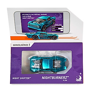 Hot Wheels id Vehicle Night Shifter with Embedded NFC Chip, Uniquely Identifiable, 1:64 Scale, for Kids Ages 8 Years and Older