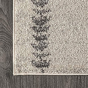 JONATHAN Y MOH203B-8 Zaina Moroccan Beni Souk Indoor Farmhouse Area-Rug Bohemian Minimalistic Geometric Easy-Cleaning Bedroom Kitchen Living Room Non Shedding, 8 X 10, Cream,Gray