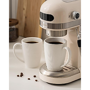 getstar Coffee Mugs Set of 4, Ceramic Coffee Mug Microwave and Dishwasher Safe, Coffee Cups Ceramic with Big Handle (13.5 oz, Classic White)