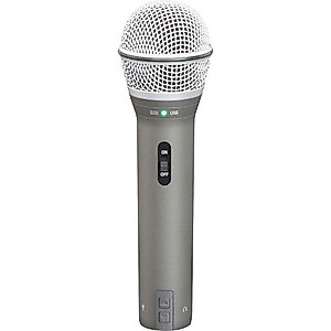 Samson Technologies Q2U USB/XLR Dynamic Microphone Recording and Podcasting Pack (Includes Mic Clip, Desktop Stand, Windscreen and Cables), Silver