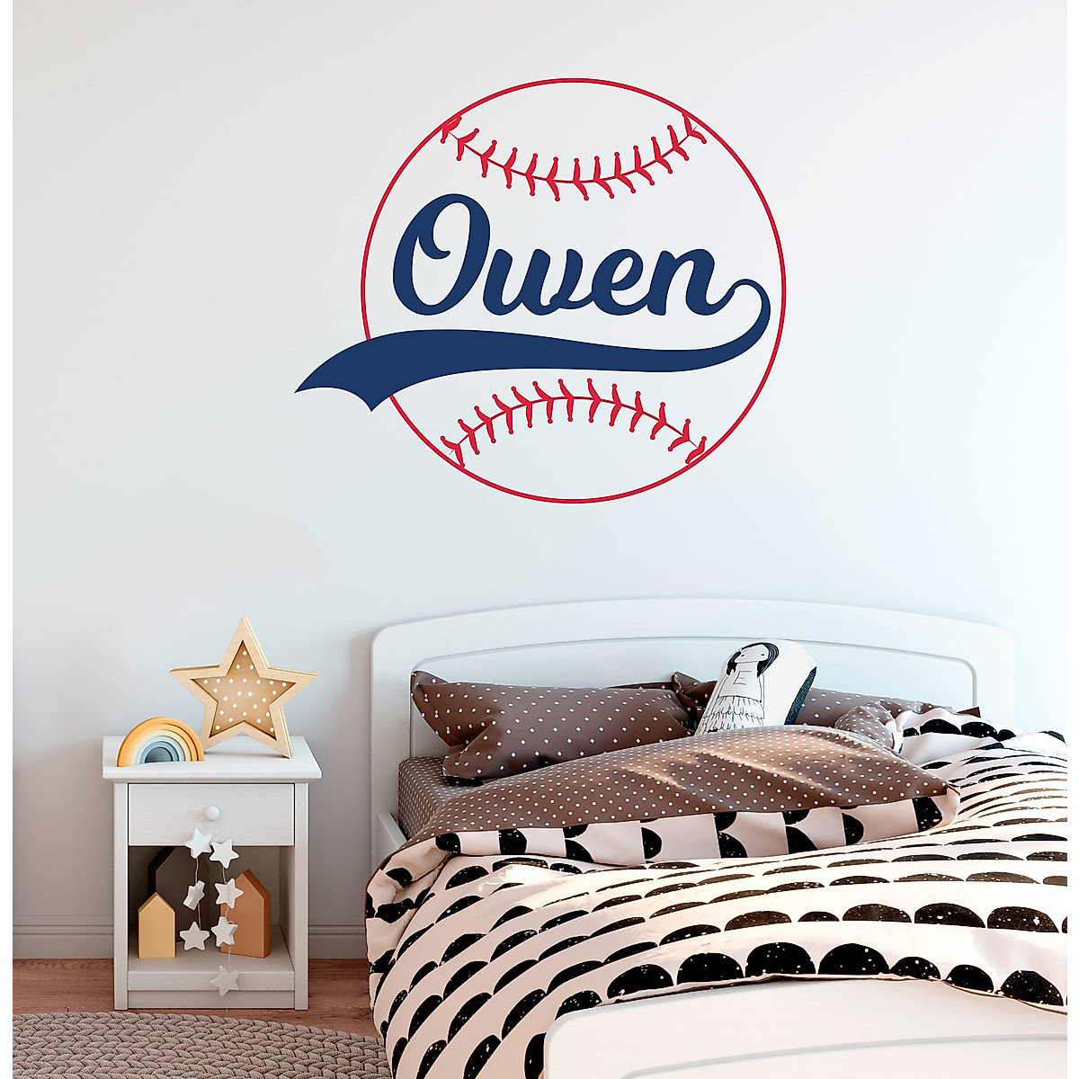 Baseball Wall Decals Decor Custom Name Art Sticker Poster Kids Room Personalized Sports Vinyl Boys Gift LD71