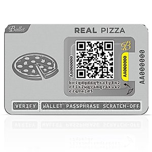Ballet 2-Pack REAL Pizza - The Easiest Crypto Cold Storage - Nondescript Cryptocurrency Hardware Wallet for Bitcoin, Ethereum, XRP, Litecoin, and 200+ Other Cryptocurrencies