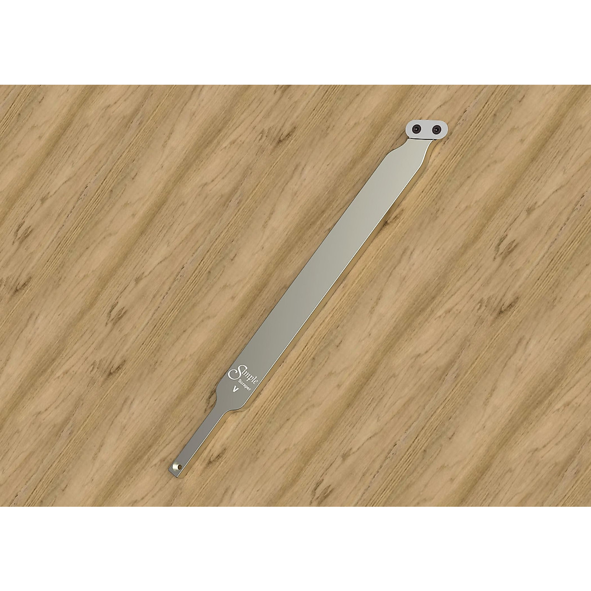 Simple Woodturning Tools Simple Scraper V 12" long angled carbide tool for steep or straight inside walls and bottom finishing, USA Made (Unhandled, Oval Cutter)