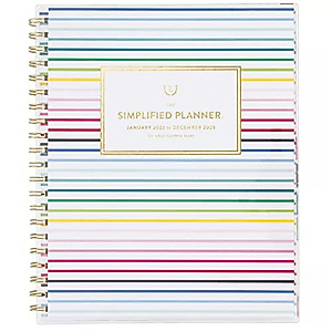 At-A-Glance Emily Ley 2023 Planner Weekly/Monthly 11"x8.375" Happy Stripe