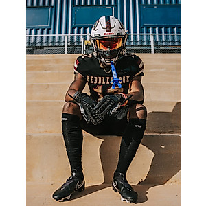 Nxtrnd XTD Scrunch Football Socks, Extra Long Padded Sport Socks for Men & Boys (Black, L/XL)