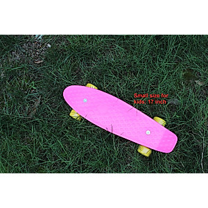 SK8MEMO 17X5inch Mini Skateboard, Mini Cruiser Skateboard for Beginners…