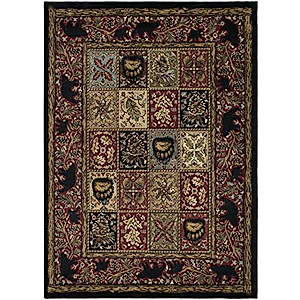 Rustic Lodge Persian Black 8x10 Area Rug, 7'10x9'10