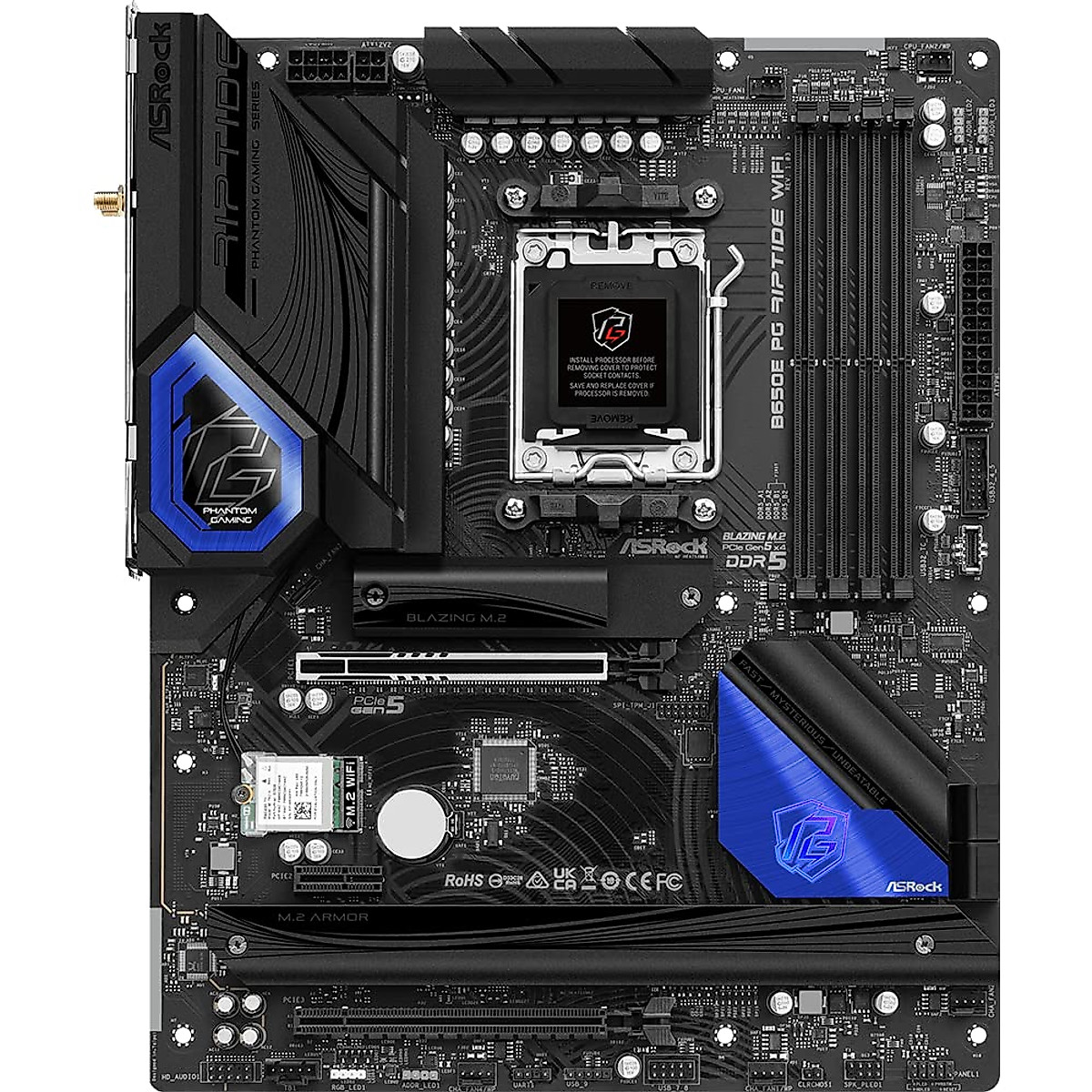 ASRock B650E PG Riptide WiFi AM5 Ryzen 7000 AMD B650 SATA 6Gb/s DDR5 ATX Motherboard