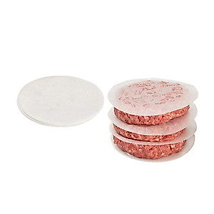 MOTZU 144 Pack 8 inch Air Fryer Lining, Bamboo Steamer Liner, Pre-Cut Non-Stick Parchment Paper Round Sheets for Separating Frozen Patty, Steaming Basket, Baking, Cooking Fried Food, Tortilla Press