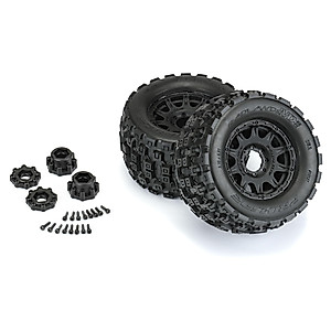 Pro-line Racing 1/8 Badlands MX38 F/R 3.8" MT Tires Mounted 17mm Blk Raid 2 PRO1012710