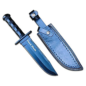 Haxxi Blade Custom Made Rambo Tactical Knife Carbon Steel Knife With Leather Sheath Hunting Knives