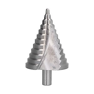 Spiral Step Drill Bit, High Speed Steel Ladder Structure Sturdy Durable Conical Drill Bit Faster Efficient Wide Application for Drill for Bench Drill