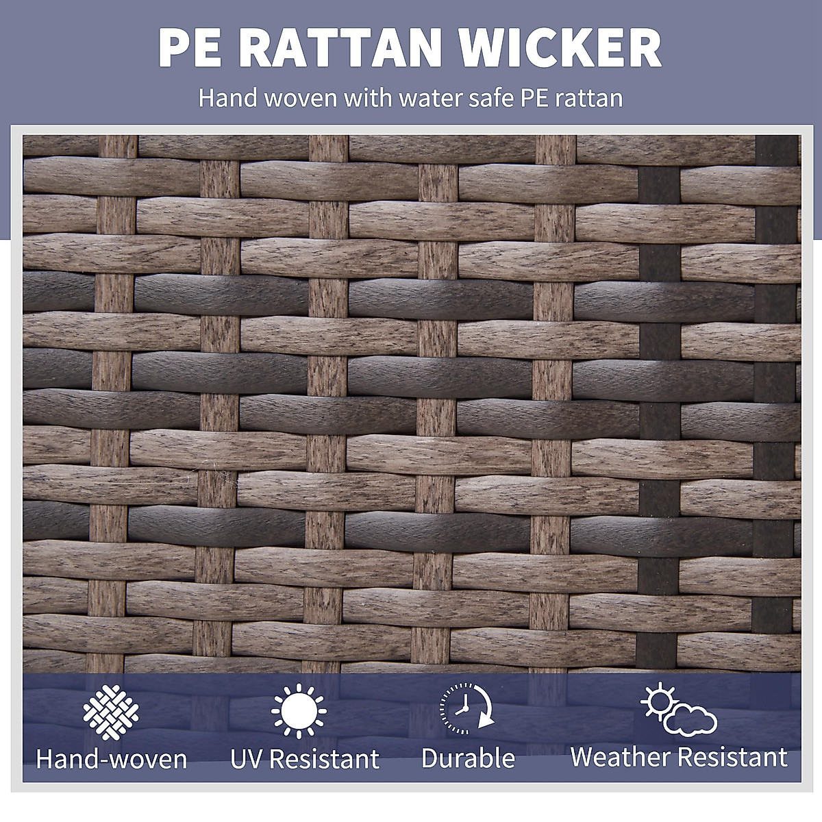 Outsunny Outdoor Recliner Chair with Cushion, Rust-Resistant Aluminum Frames PE Wicker Patio Lounge Chaise Chair with Adjustable Reclining Backrest and Footrest, Pillow, Red