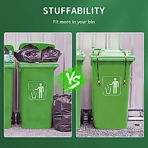 UYCCIMB Trash Can Lid Lock,Trash Can Locks for Animals Stop from Rummaging Metal Universal Lid Lock for Outdoor Garbage Cans-Durable Rubber Coated Braided Wire Rope(2 Pack)…