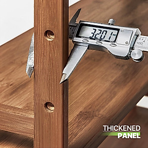 Magshion Tall Book Shelf 6-Tier Bamboo Open Bookshelf Adjustable Multifunctional Shelving Unit Freestanding Shelf, 27.2" Length Storage Rack Display Stand for Home and Office (Brown)