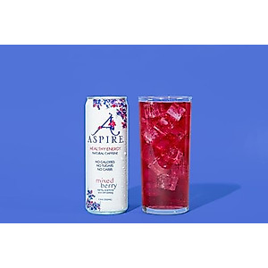 Aspire Tropics Variety Pack, Healthy Energy Drink, Natural Caffeine from Green Tea, Keto-Friendly, Sugar-Free, Zero Calories, 12 fl oz Cans (Pack of 12)