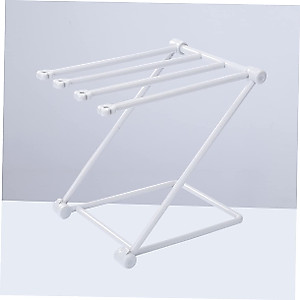 COLLBATH Vertical Foldable Cloth Storage Rack Light Grey Kitchen Countertop Dish Cloth and Towel Holder for Efficient Space Saving Organization