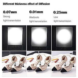 Diffusion Gels Filter 6 Packs Kit 15.7x19.6inches/ 40x50cm Lighting Diffuser Film Roll Sheet Photography Video for Led Flash Strobe Light