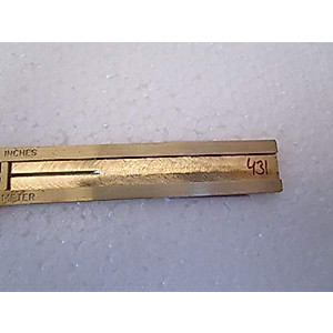 Handy Sliding Gauge Brass Vernier Caliper Ruler Measuring Tool Double Scales mm/inch Mini Brass Pocket Ruler : (100mm)