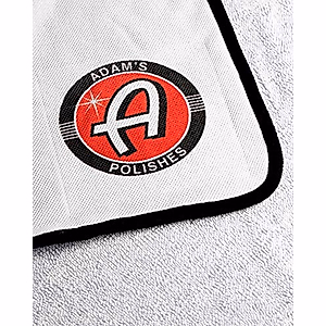 Adam's Mini Plush Drying Towel (Single) - Microfiber Cleaning Cloth for Car Detailing, Drying, & Car Wash | Soft Rag Towel Won't Scratch Paint | Wax Auto Kit Glass Cleaner Supplies