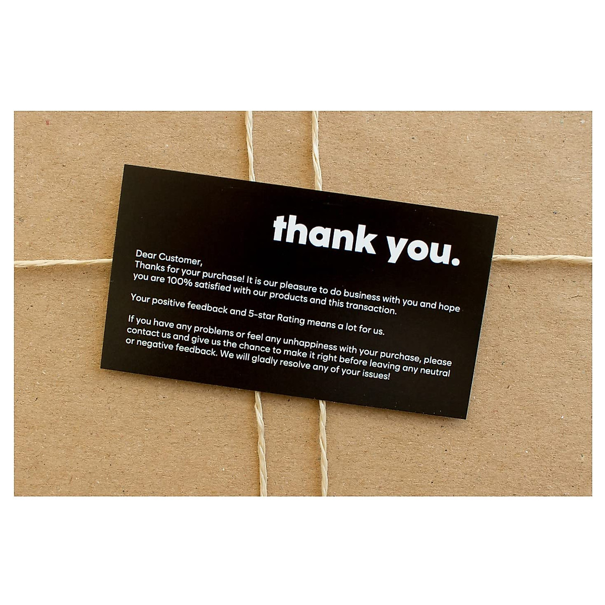 EppoBrand 80x Thank You For Your Purchase Order Feedback Request Cards Easy to Write On