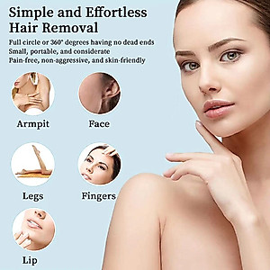 Facial Hair Remover Replacement Heads 4 Count, Compatible with Finishing Touch Flawless Facial Hair Removal Tool, Double Halo Second Generation