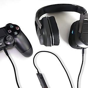 G933/G633 Cable Replacement Headset Audio AUX Cord with Mic Inline Mute Volume Control Compatible with Logitech G633 G933 Headphones, 3.5mm to 3.5mm Jack Works on Xbox One PS4 (4.9ft/1.5m)