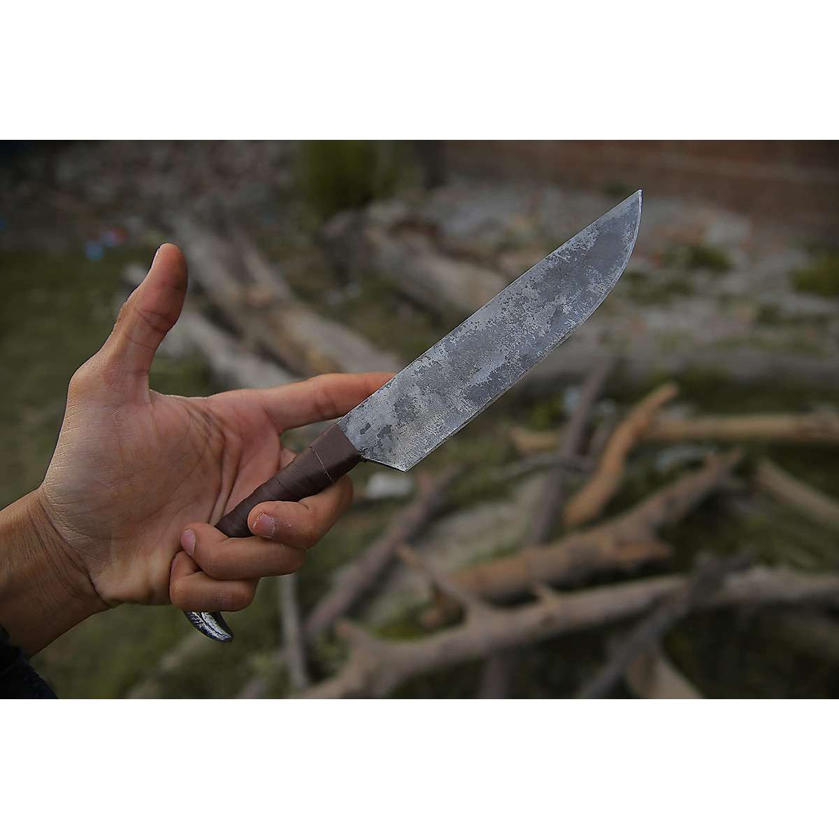 Viking Knife Custom Forged Full Tang Carbon Steel Ravens Head Hunting Camping Outdoor Knife Anniversary Birthday Xmas Gift Items