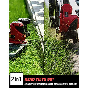 PowerSmart 20 Volt Lithium-Ion Cordless String Trimmer/Edger with Easy Feed, 24 x 9 x 6 inches, Includes One Battery & Charger,PS76110A