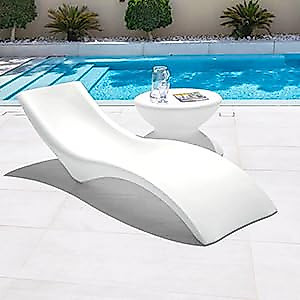 Generic Pool Lounge Chairs - Inside Pool & Sun Shelf Lounge Chair - Compatible with All Pool Types - Up to 9"" in The Water, White