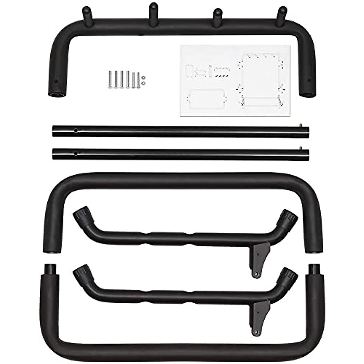 Superlative Stands Multiple Guitar Stand Rack; Foldable Display Holder for 3 Guitars; Electric Bass Stage Display Holds Up to Three Black