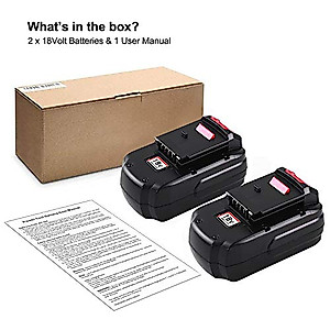 3.6Ah Replacement Battery Compatible with Porter Cable 18V Battery Ni-MH PC18B Battery Replacement PCC489N PCMVC PCXMVC Cordless Power Tools 2Packs