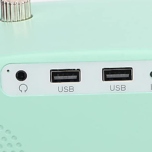 Portable Theater Movie Projector, HD 1080P HiFi Stereo Speaker WiFi Mini Projector 100‑240V LED Light for TV Stick for Outdoor (US Plug)